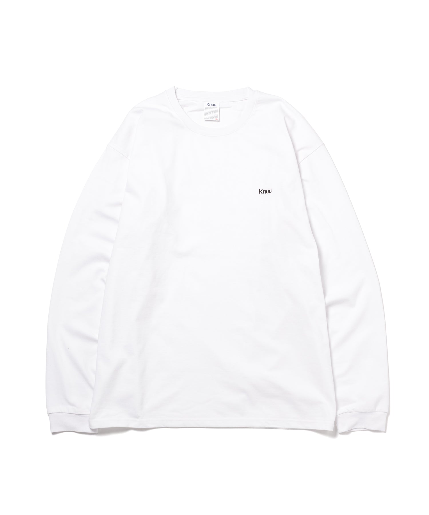 Small Logo Heavy Crewneck Long Sleeve T-Shirt / WHITE – Knuu