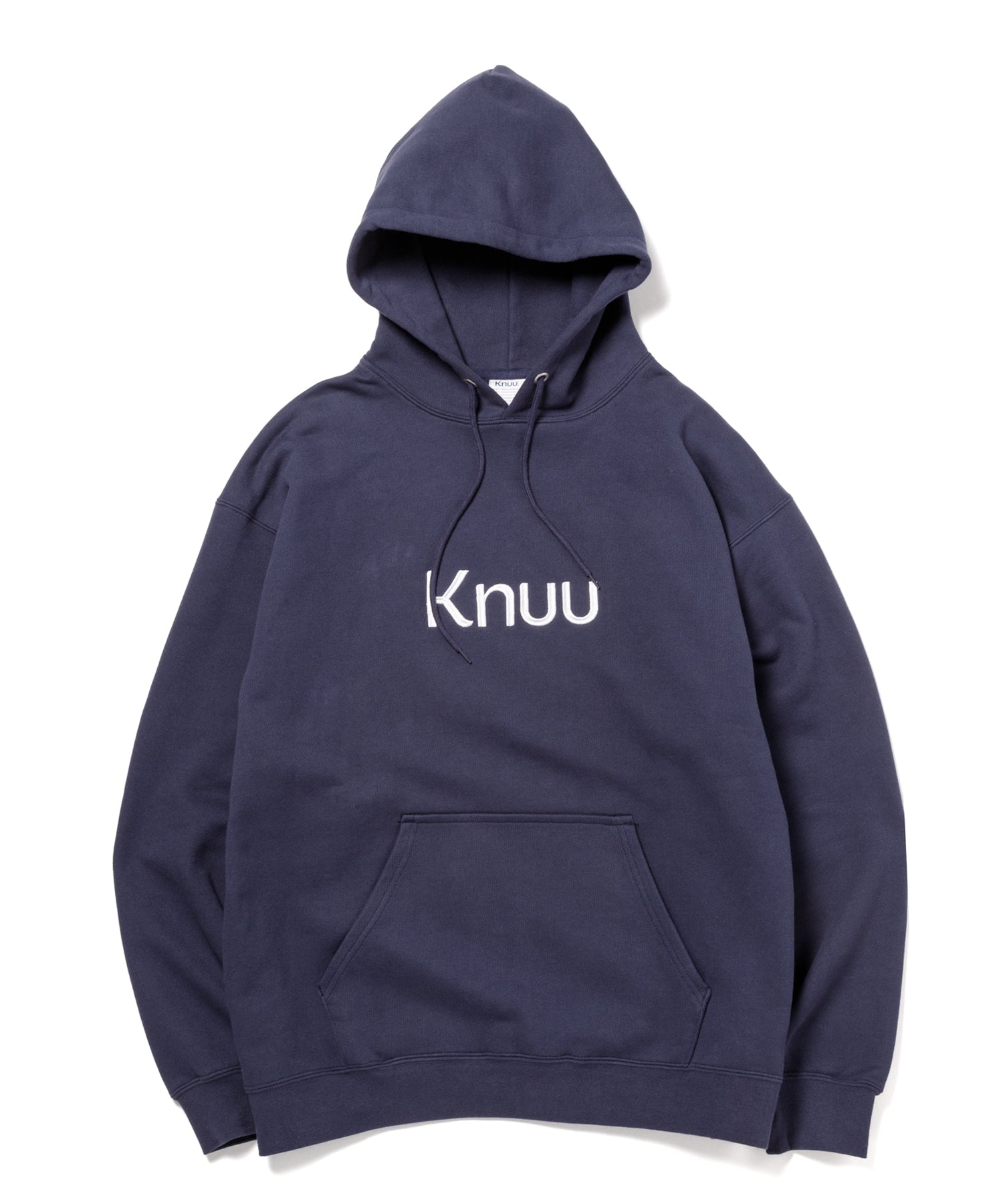 Big Logo Heavy Hooded Sweatshirt / NAVY – Knuu